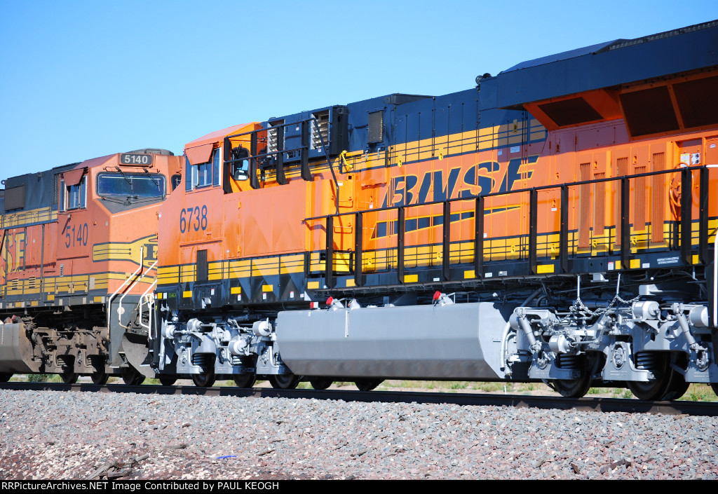 BNSF 6738 Newest ES444C4 I've got so far (Originally photographed by me July 9 at Barstow on her ...